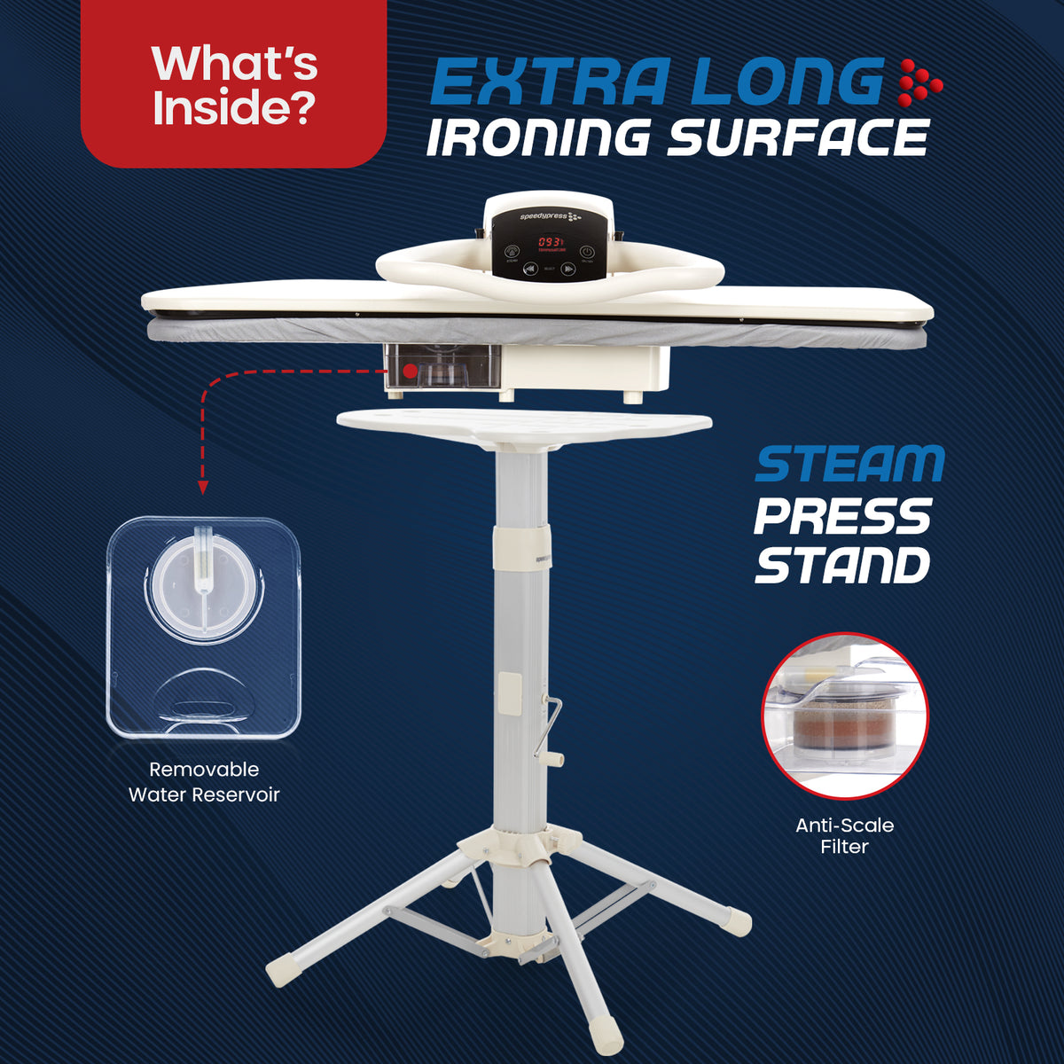 SpeedyPress 100HD 40 Inch Professional Steam Press For Clothes With Cu ...