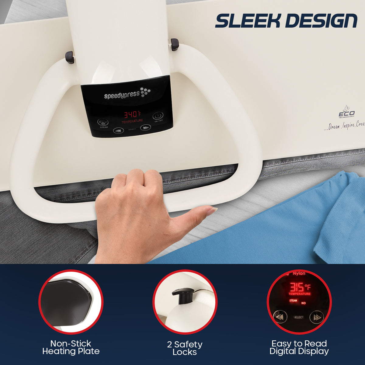 SpeedyPress 100HD 40 Inch Professional Steam Press For Clothes ...